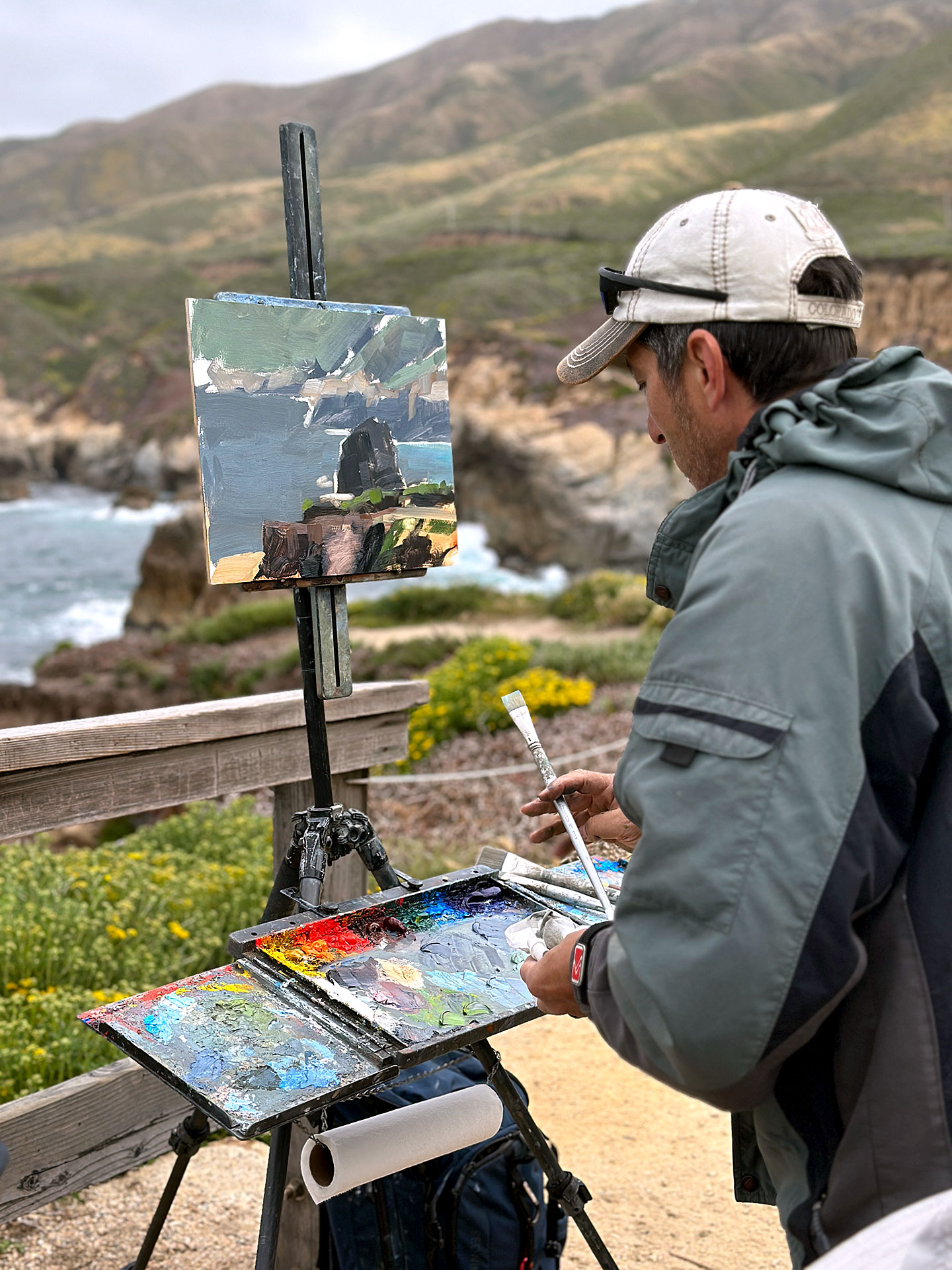 Dave-painting-at-Garrapata | Carmel Visual Arts